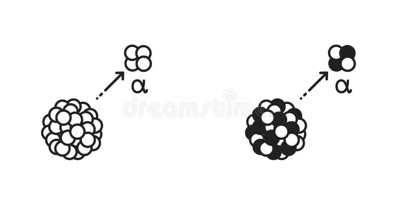 Alpha Particles Icon, Line Color Vector Illustration Stock Vector ...