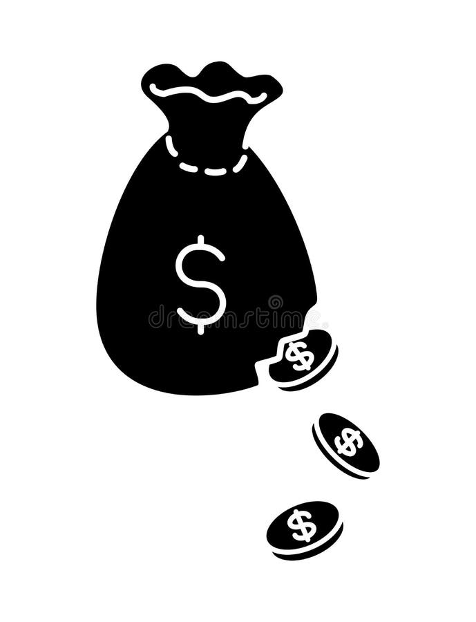 Money Loss Icon , Line Color Vector Illustration Stock Vector ...