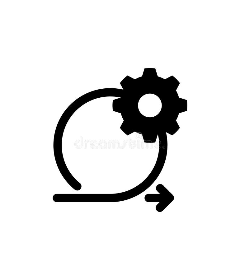 Sprint, Scrum Process Icon, Line Color Vector Illustration Stock Vector ...