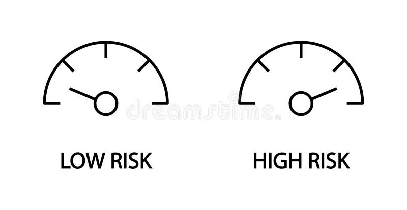 Low , High Risk Icon, Line Color Vector Illustration Stock Vector ...