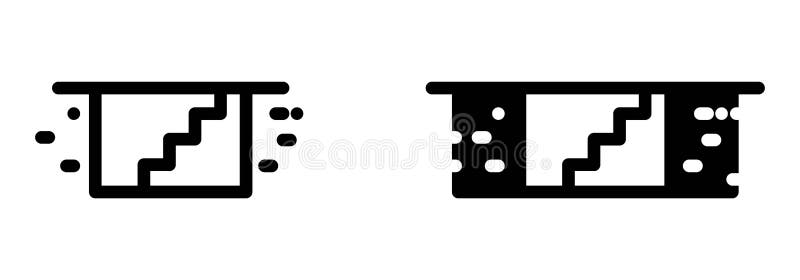 Basement Icon, Line Color Vector Illustration Stock Vector ...