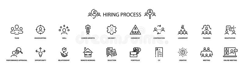 Hiring Process Icon , Vector Illustration Stock Vector - Illustration ...