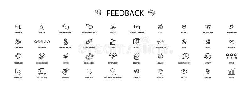Feedback Icons Set , Vector Illustration Stock Vector - Illustration of ...