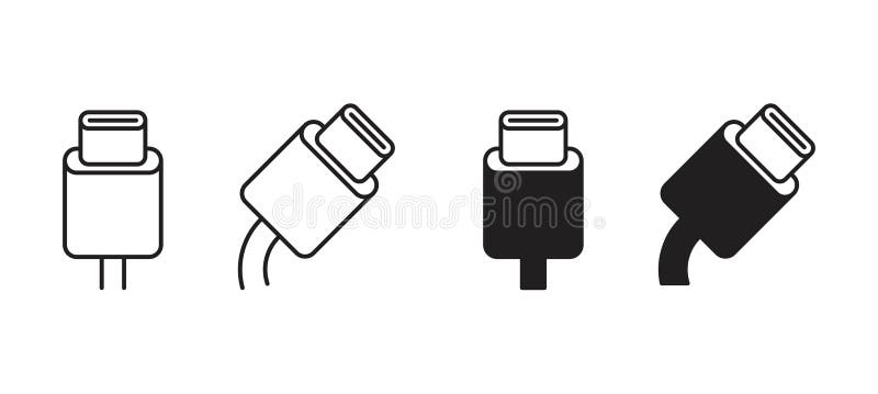 USB Type C Icon , Vector Illustration Stock Vector - Illustration of ...