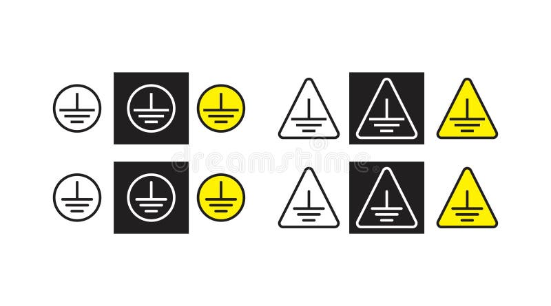 Protective Earth Ground Icon , Vector Illustration Stock Vector ...