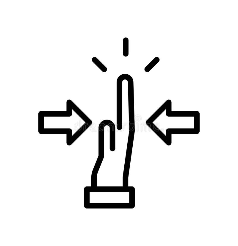 Intervention Icon , Hand Stopping Arrow , Vector Illustration Stock ...