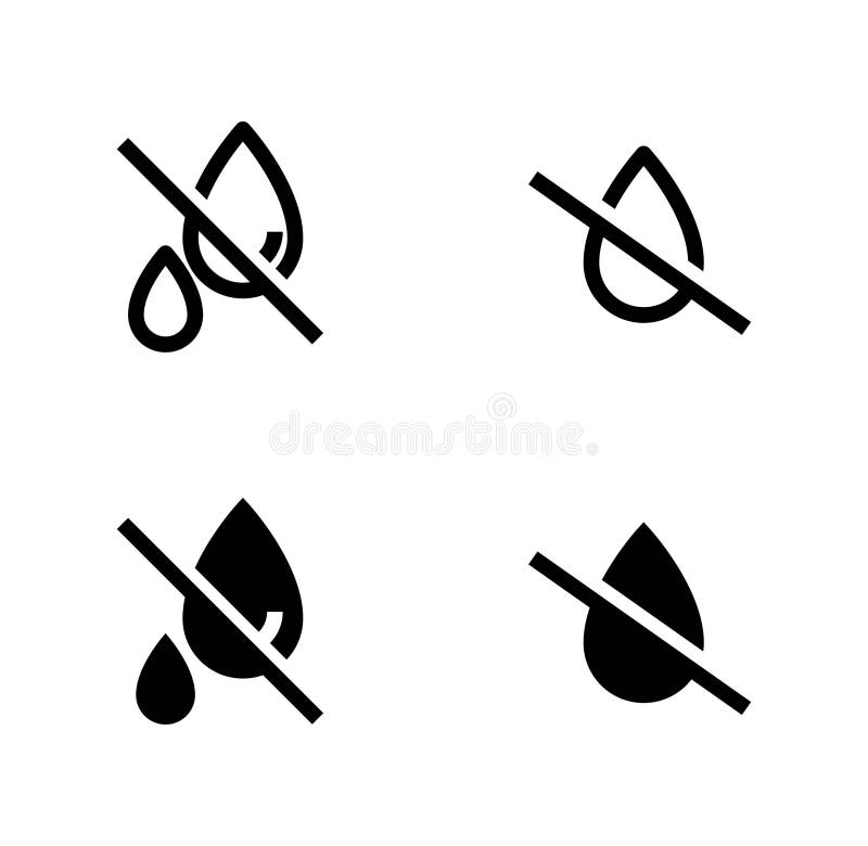 Roof Leak Icon on a White Background. Stock Vector - Illustration of ...