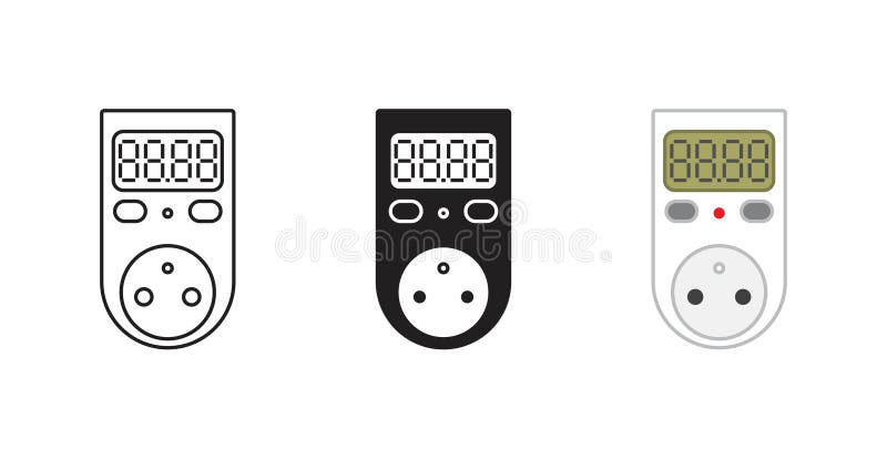 Power Meter Icon Vector from Smart Home Concept. Thin Line Illustration ...