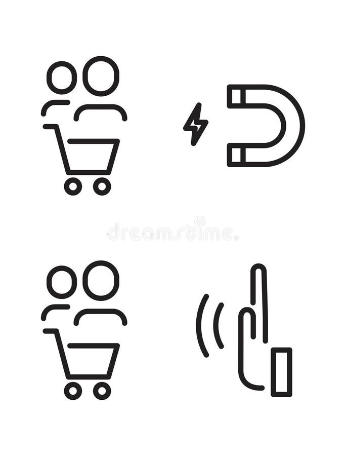 Push–Pull Marketing Strategy Icon , Vector Illustration Stock Vector ...