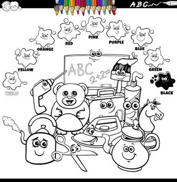 Basic Colors Set Coloring Objects Stock Illustrations – 19 Basic Colors ...