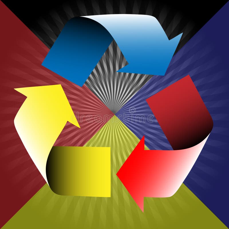 Basic colors-Recycle stock vector. Illustration of pantone - 12810265