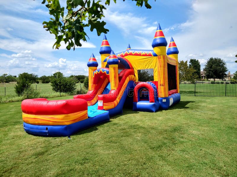 Basic Combo with Water Slide Stock Photo - Image of basic, leisure ...