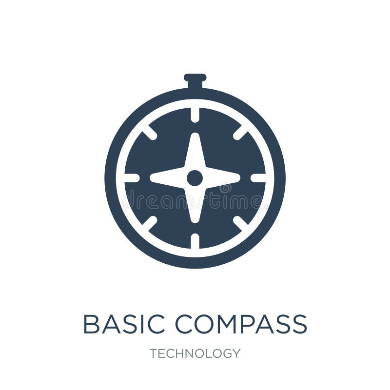 Basic Compass Icon in Trendy Design Style. Basic Compass Icon Isolated ...