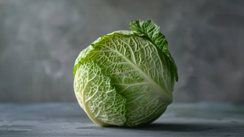 Basic Composition of a Spinning Piece of Cabbage Stock Illustration ...