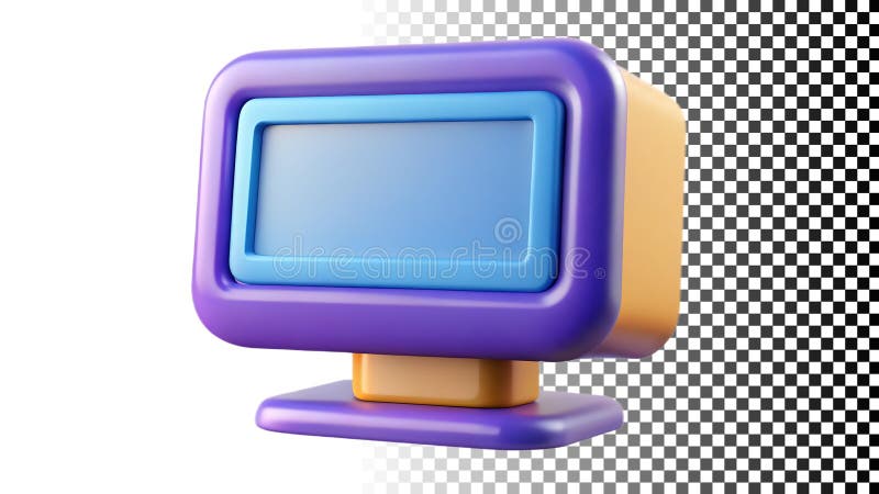 Basic Computer Monitor Screen Icon, Representing Display or Tech Png ...