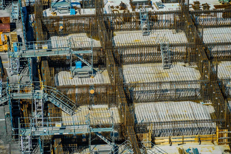 Basic Construction of Construction Sites Stock Photo - Image of ...