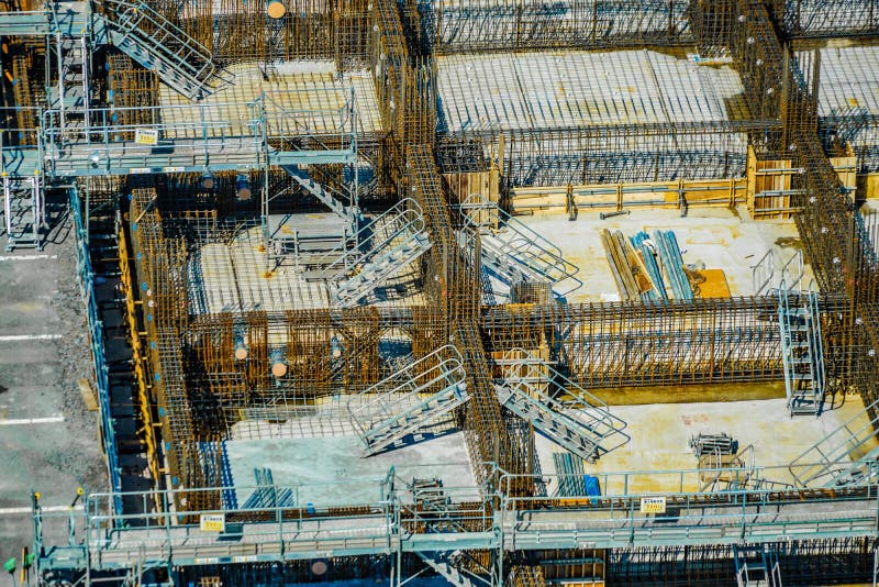 Basic Construction of Construction Sites Stock Image - Image of ladder ...