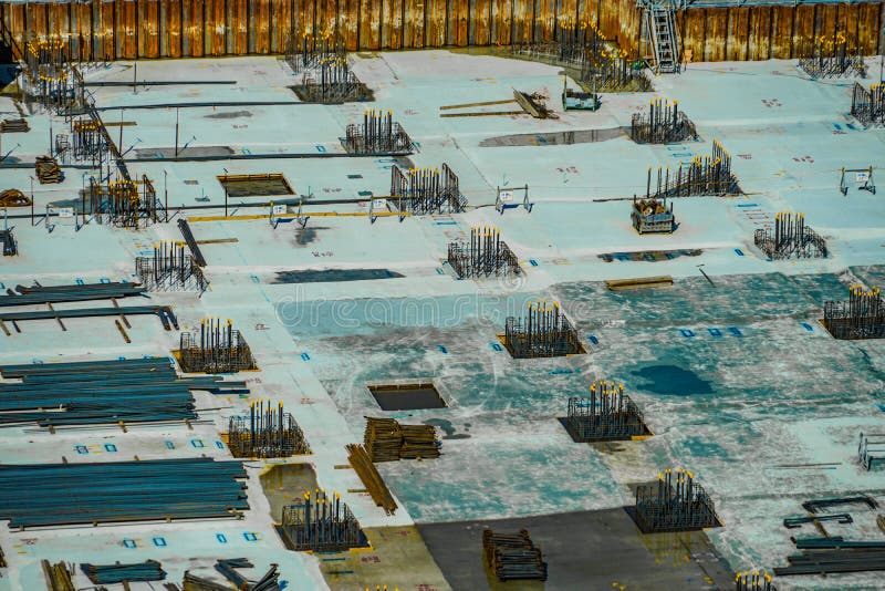 Basic Construction of Construction Sites Stock Image - Image of ...