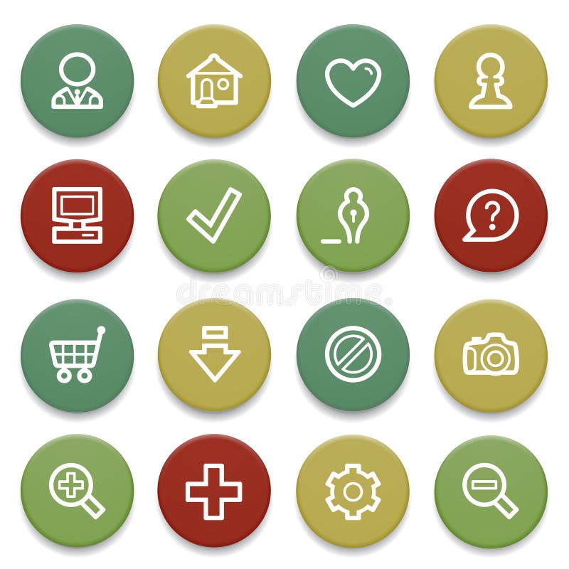 Basic Web Icons. Color Contour Series. Stock Vector - Illustration of ...