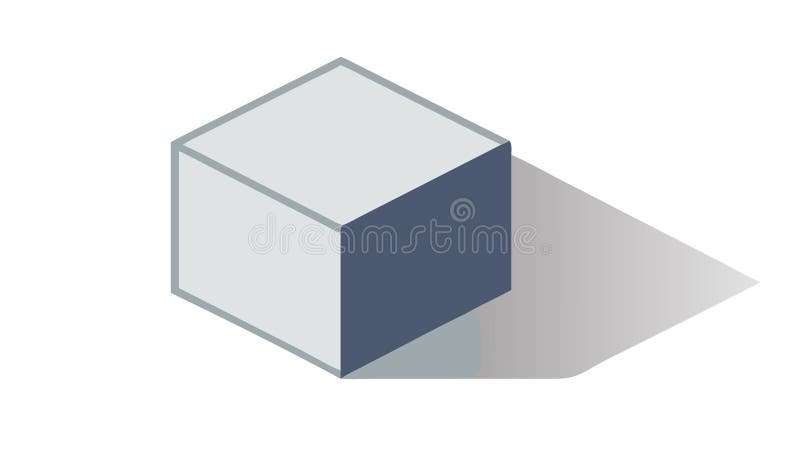 Basic 3D Cube with Subtle Shadow, Minimalist Abstract Design, Vector ...