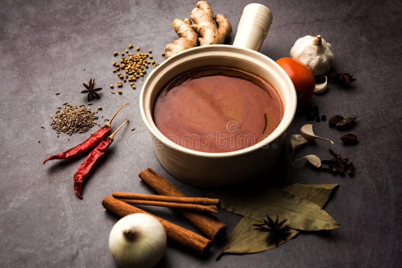 Basic Dark Colours Curry for Chicken or Spicy Indian Vegetable Stock ...