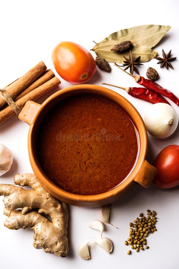 Basic Dark Colours Curry for Chicken or Spicy Indian Vegetable Stock ...