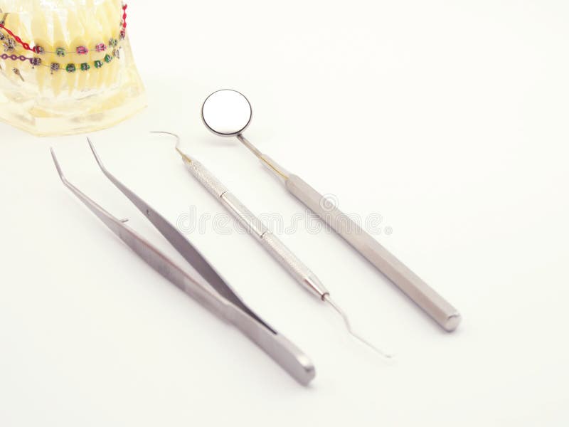 Basic Dental Tools And Dental Care Stock Image - Image of care ...