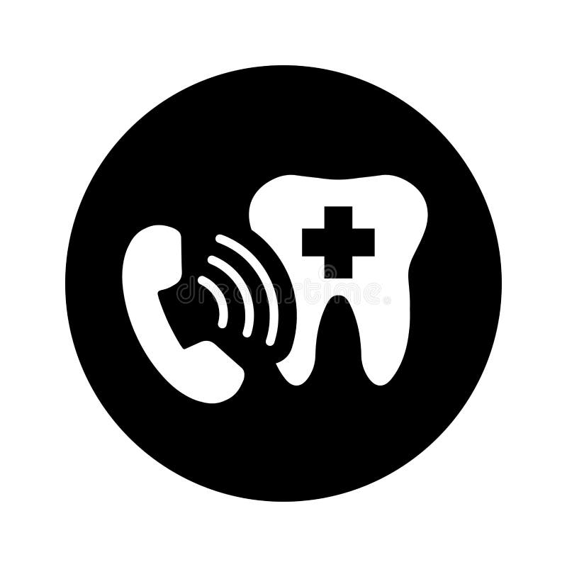 Dentist Call, Negative Space Tooth between Phone Vector Stock Vector ...