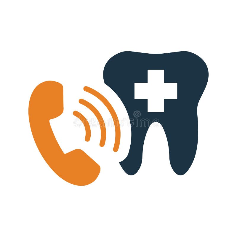 Dentist Call, Negative Space Tooth between Phone Vector Stock Vector ...