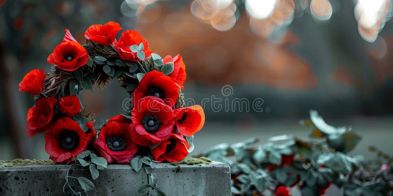 Basic Depiction of a War Memorial Wreath Stock Illustration ...