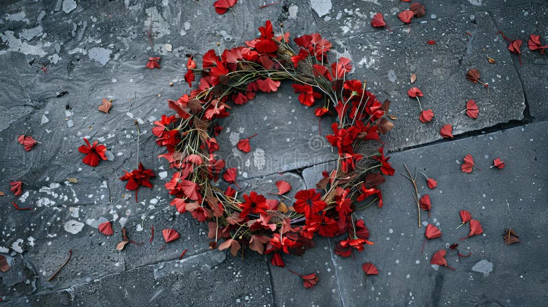 Basic Depiction of a War Memorial Wreath Stock Illustration ...