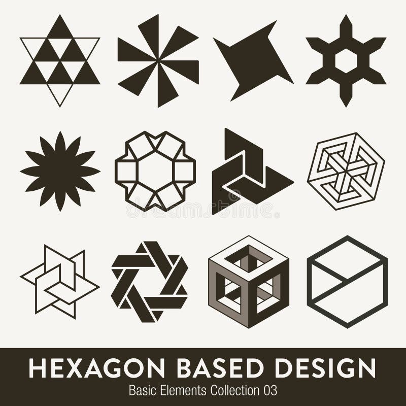 Basic Design Collection: Hexagon Based Elments Stock Vector ...