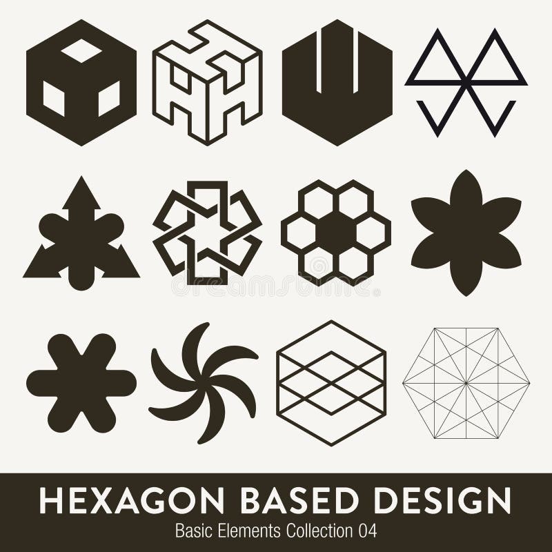 Basic Design Collection: Hexagon Based Elments Stock Vector ...