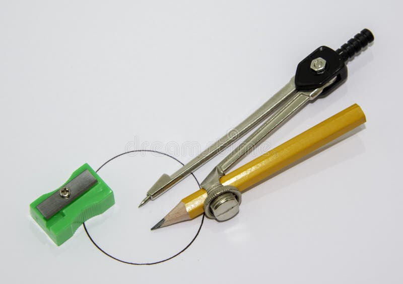 A Circle Drawn with a Protractor. Stock Photo - Image of pencil ...