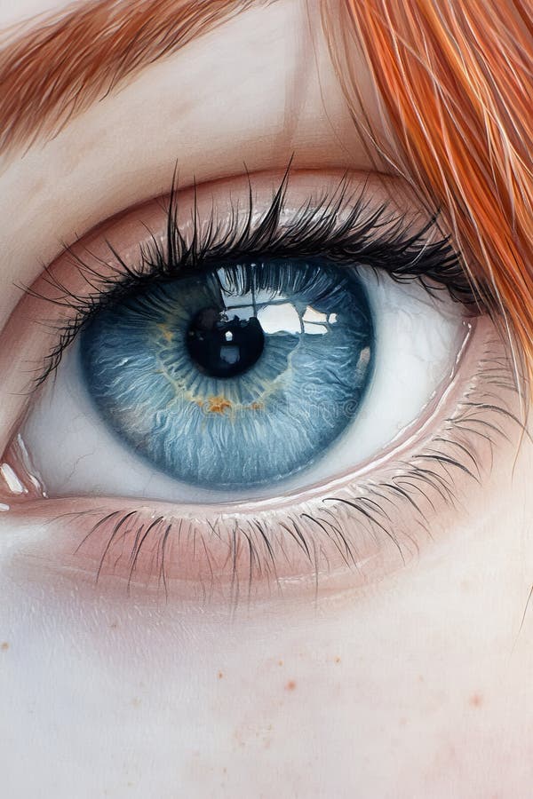 A Basic Digital Artwork of a Tranquil Eye, Showcasing a Translucent ...