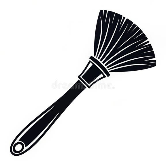 Basic Dusting Brush Single Color Silhouette Stock Illustration - Illustration of design ...