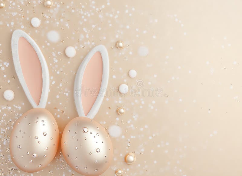 A Basic Easter Bunny Design Featuring a Round Face, Long Ears, and Two ...