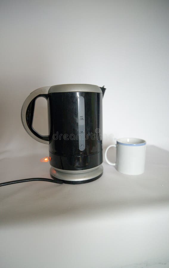 Basic Electric Kettle for Water and Coffee Heater Stock Image - Image ...