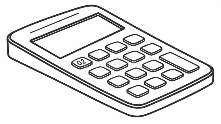 Basic Electronic Calculator Mathematical Tool Computation Vector Design ...