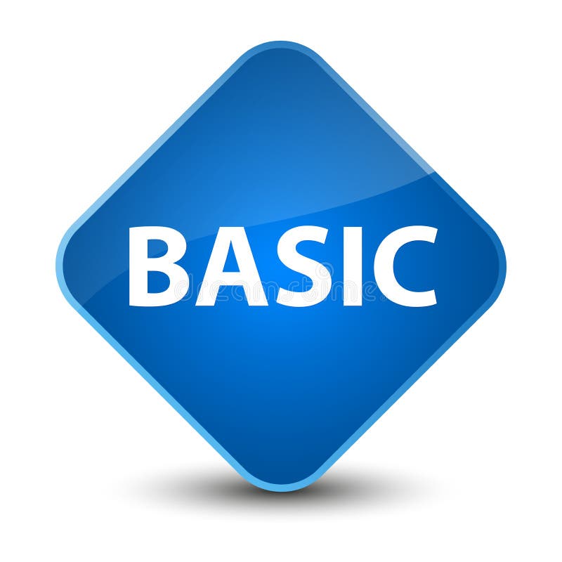 Basic Elegant Blue Diamond Button Stock Illustration - Illustration of ...