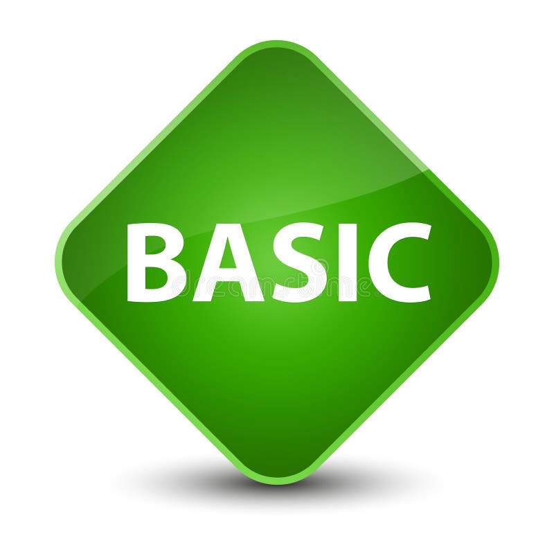 Basic Elegant Green Diamond Button Stock Illustration - Illustration of ...