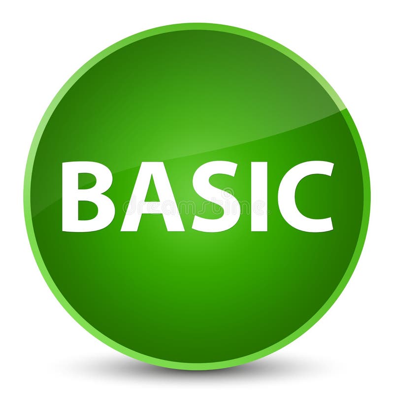Basic green round button stock illustration. Illustration of foundation ...