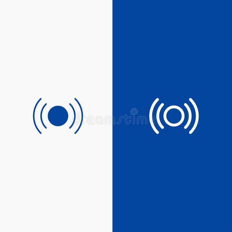 Basic, Essential, Signal, Ui, Ux Line and Glyph Solid Icon Blue Banner ...