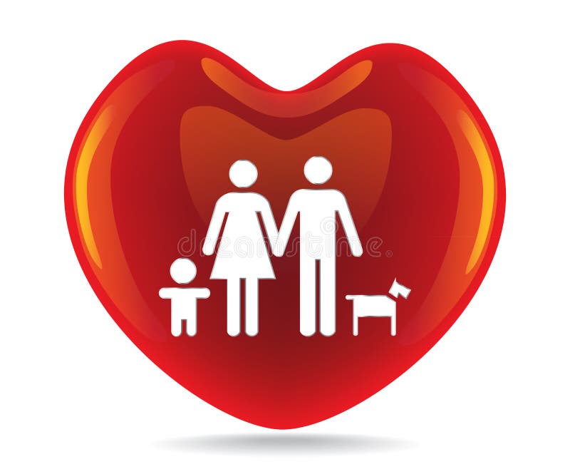 Family heart logo stock vector. Illustration of logo - 25330091