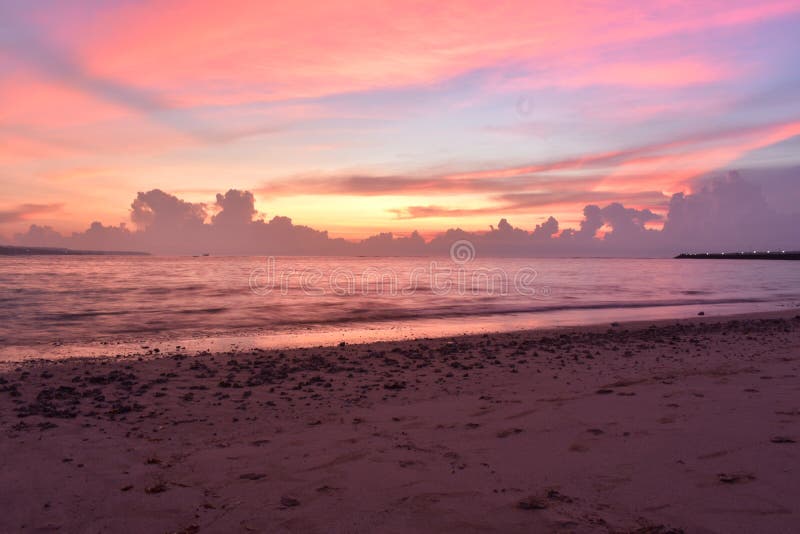 Basic File, Sunset on the Beach, Good for Learning Editing Stock Photo ...