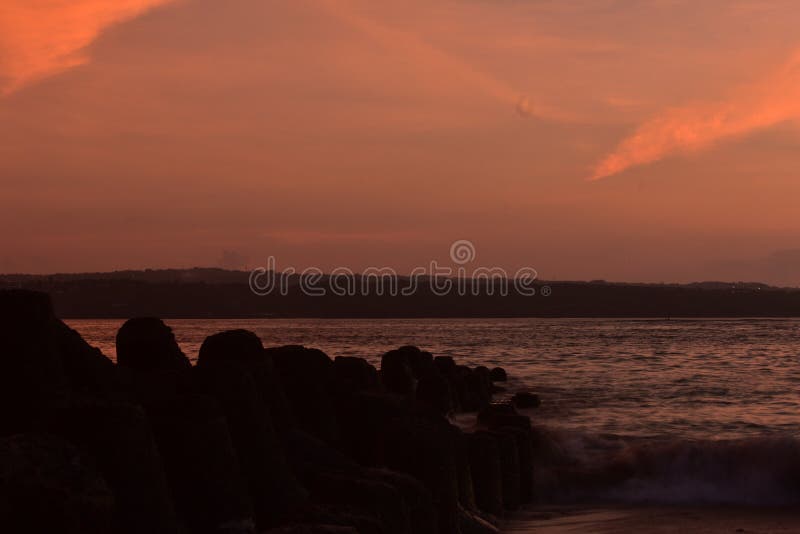 Basic File, Sunset on the Beach, Good for Learning Editing Stock Photo ...