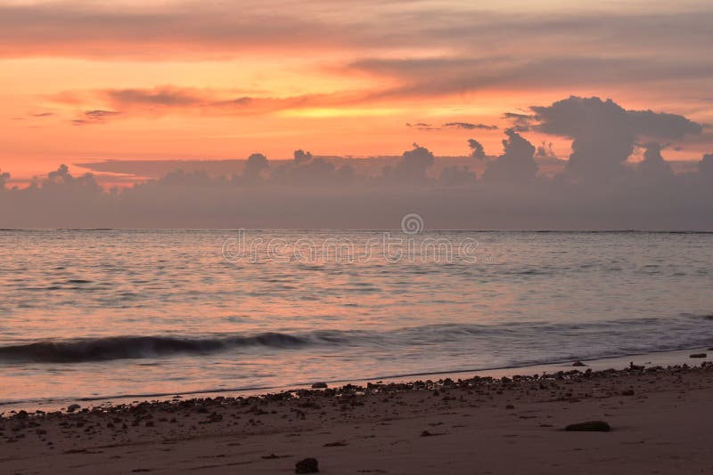Basic File, Sunset on the Beach, Good for Learning Editing Stock Photo ...