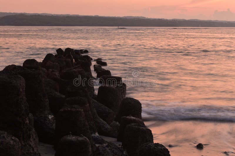 Basic File, Sunset on the Beach, Good for Learning Editing Stock Image ...