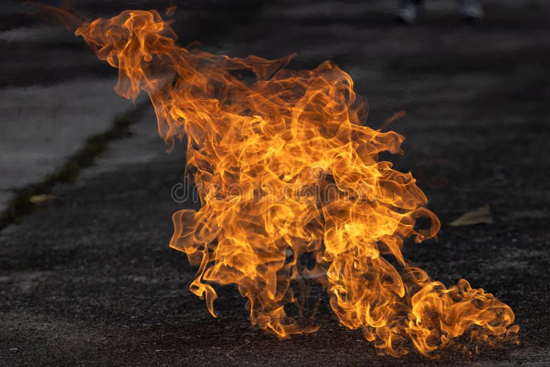 Basic Fire Fighting and Practice of the Emergency. Stock Image - Image ...