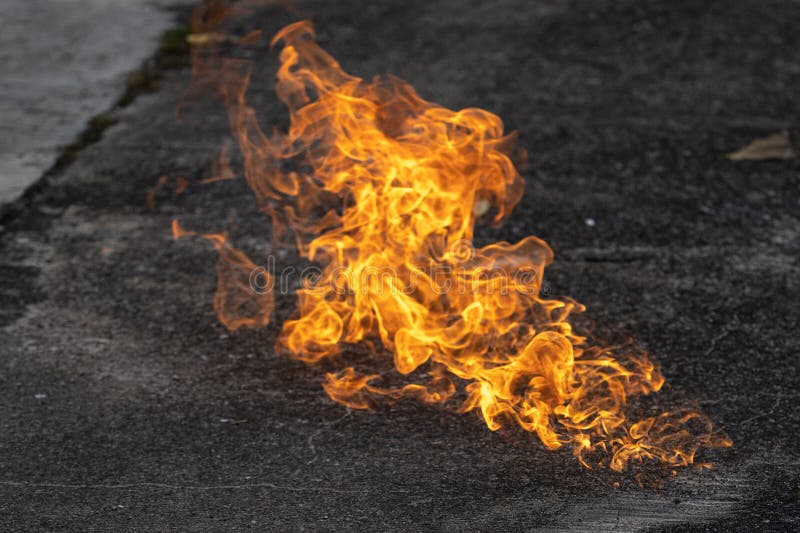 Basic Fire Fighting and Practice of the Emergency. Stock Image - Image ...